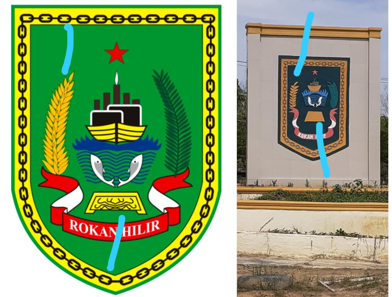 Mak Oikkk,Lain Depan Lain Belakang ” Inilah Tugu Lambang Daerah Rohil ...